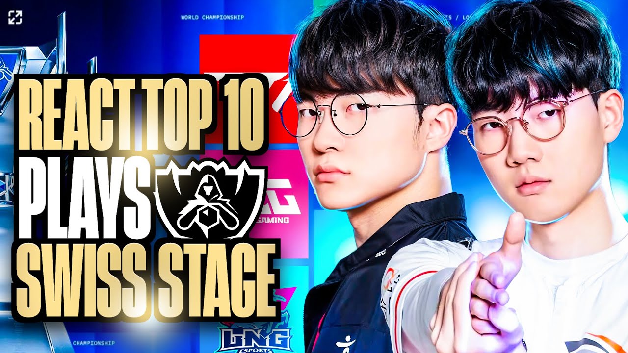 🔥 SKYYART REACT AU TOP 10 PLAYS DES SWISS STAGE DE RIOT - YouTube
