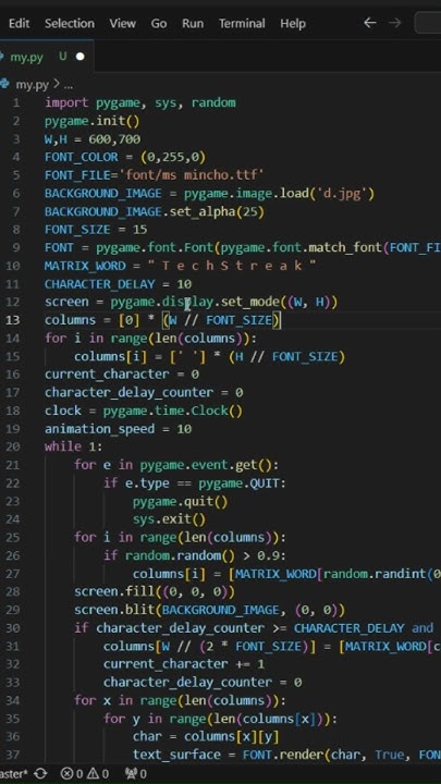 Create Stunning Matrix Rain In Pythonpython Coding Hacker Pythonprogramming Matrix Youtube