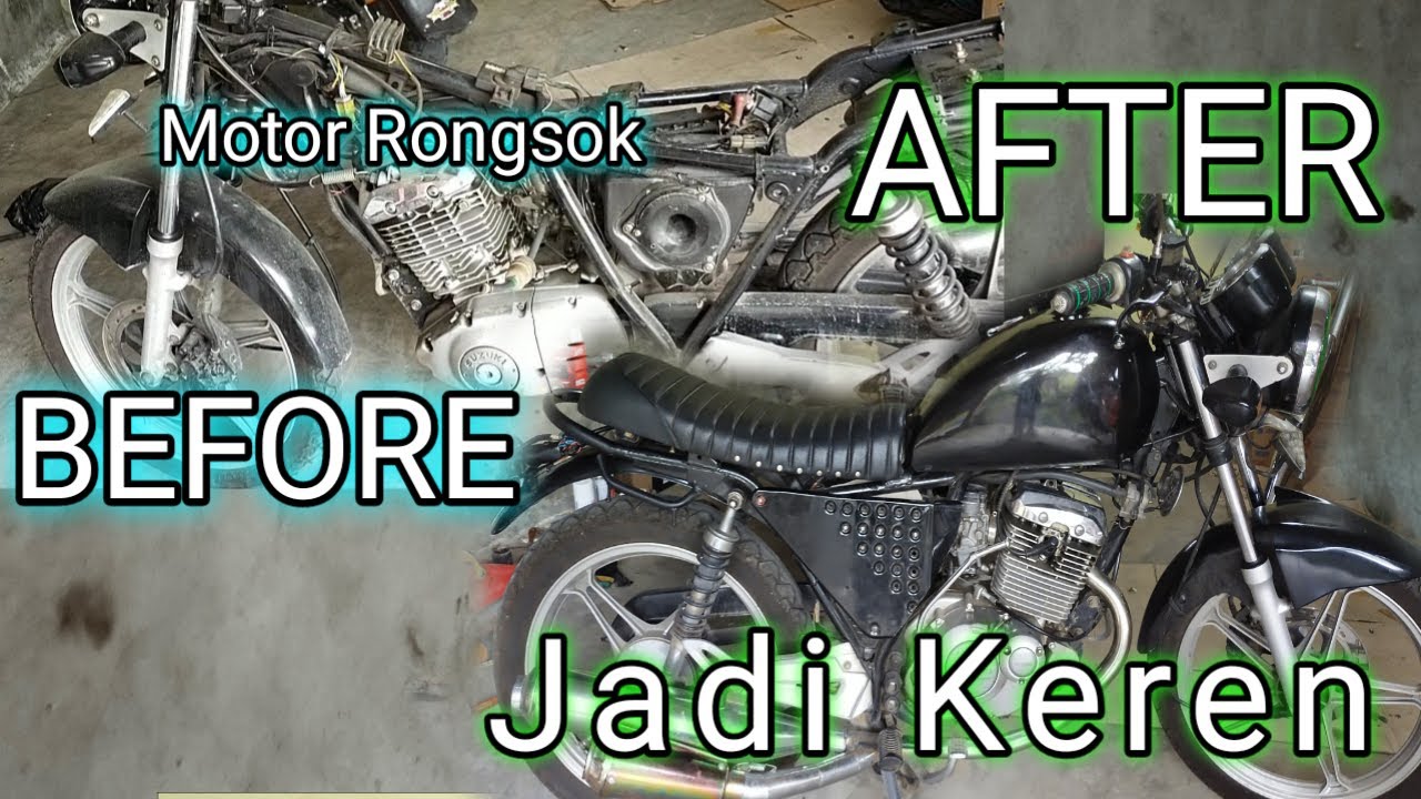motor Rongsok jadi motor keren - YouTube