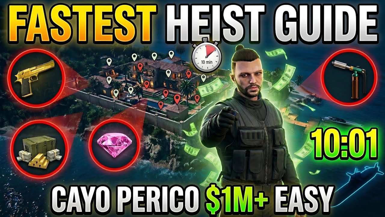 Fastest SOLO Cayo Perico Heist Guide (2026) | $1M+ Elite Run GTA Online ...