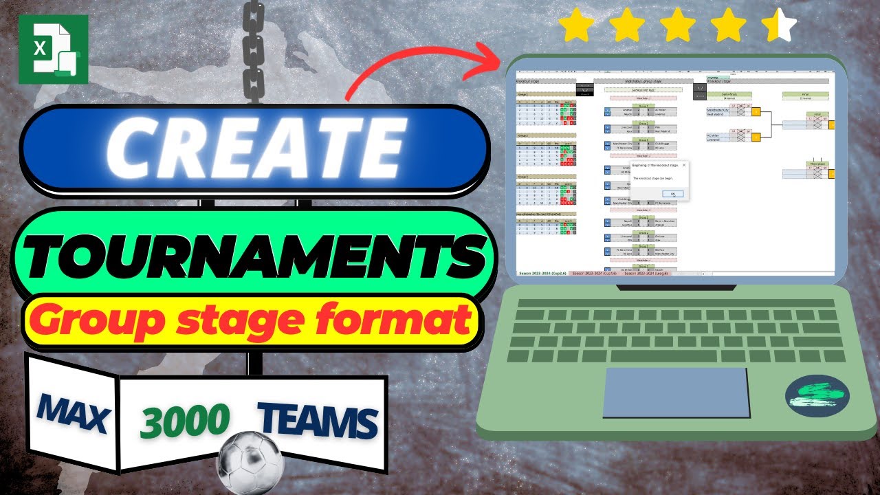 ⚽ How to Create and Simulate a Tournament | Group Stage Format | Excel ...