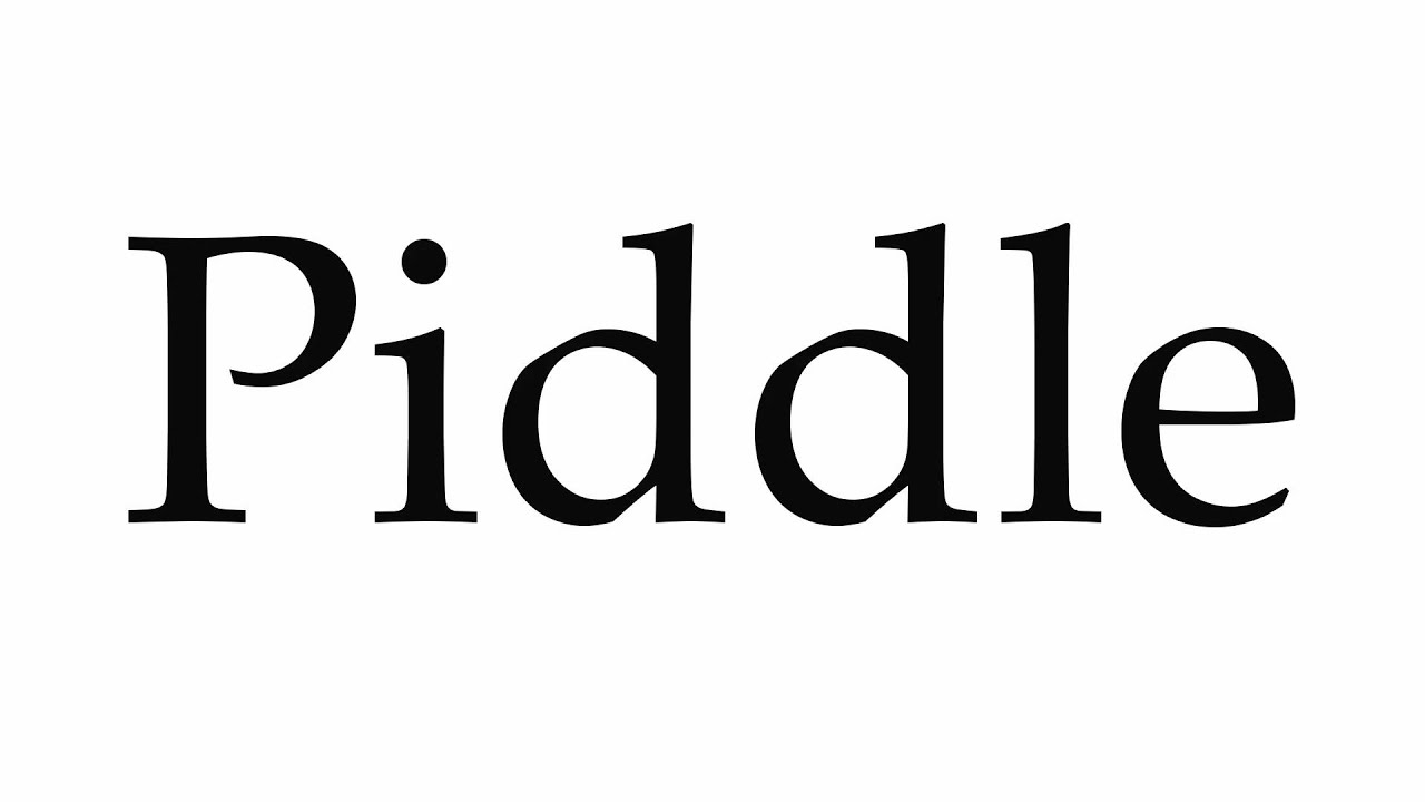 How to Pronounce Piddle - YouTube