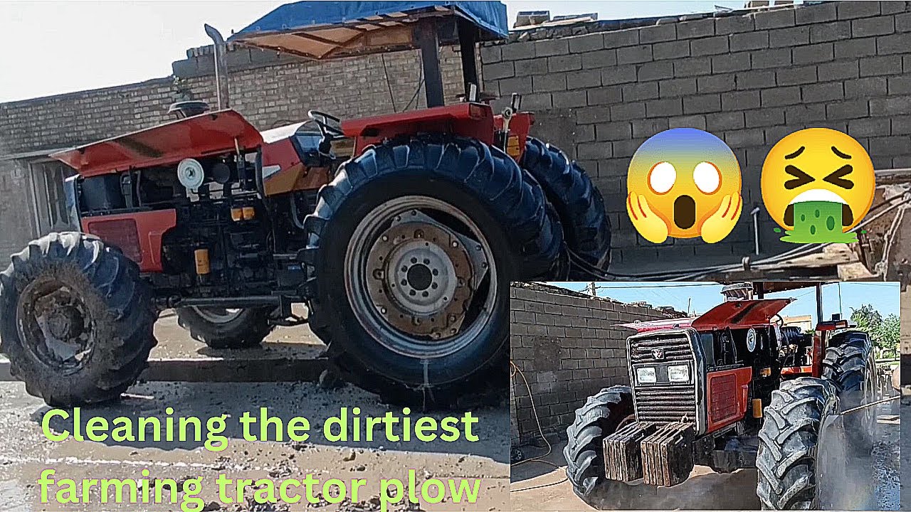 How to wash a dirty tractor 👑 Muddiest agricultural implements,washing ...