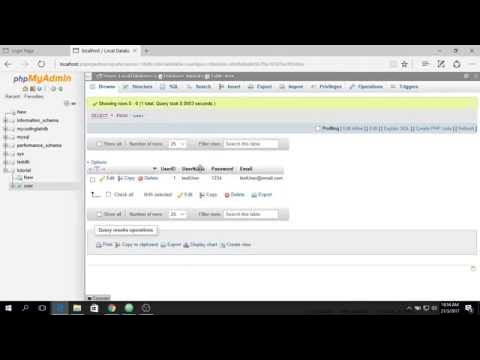 Very Simple Login Page Using MySQLi and PHP - YouTube
