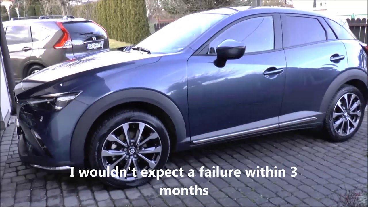 Mazda CX-3 - first fault, knocking sound, coil springs? - YouTube