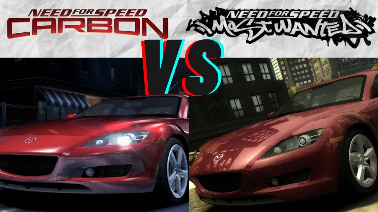 NFS Carbon Mazda Rx 8 Vs NFS Most Wanted Mazda Rx 8 - YouTube