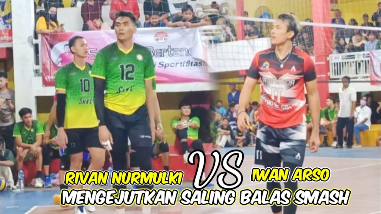 RIVAN NURMULKI LAWAN IWAN ARSO MENGEJUTKAN PENONTON SALING BALAS SMASH - YouTube