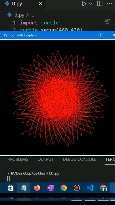 Circular Turtle using Python Code #shorts #python #pythonturtle #pythonturtlegraphics # ...