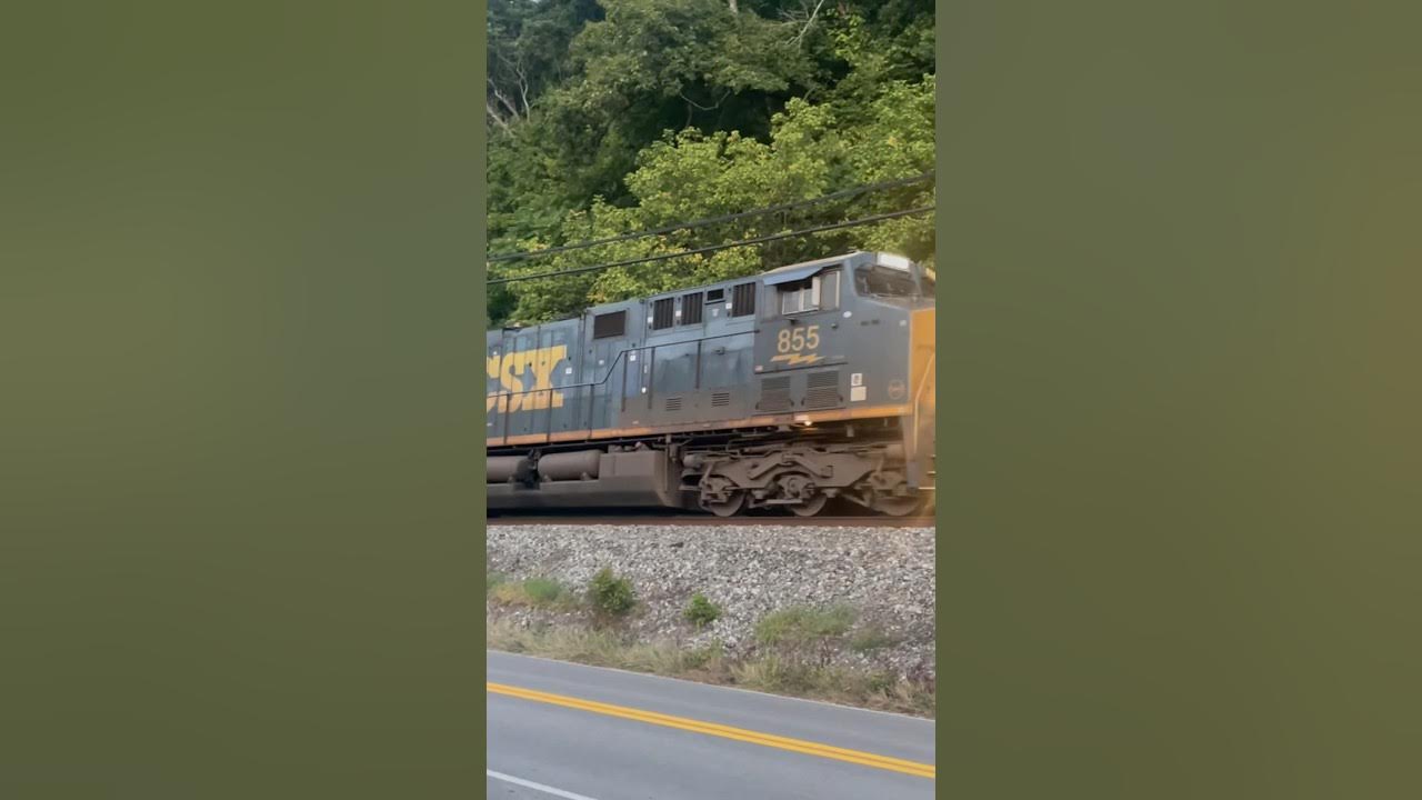 CSX 855 leads a coal train thru the big sandy sub 8/14/24 - YouTube