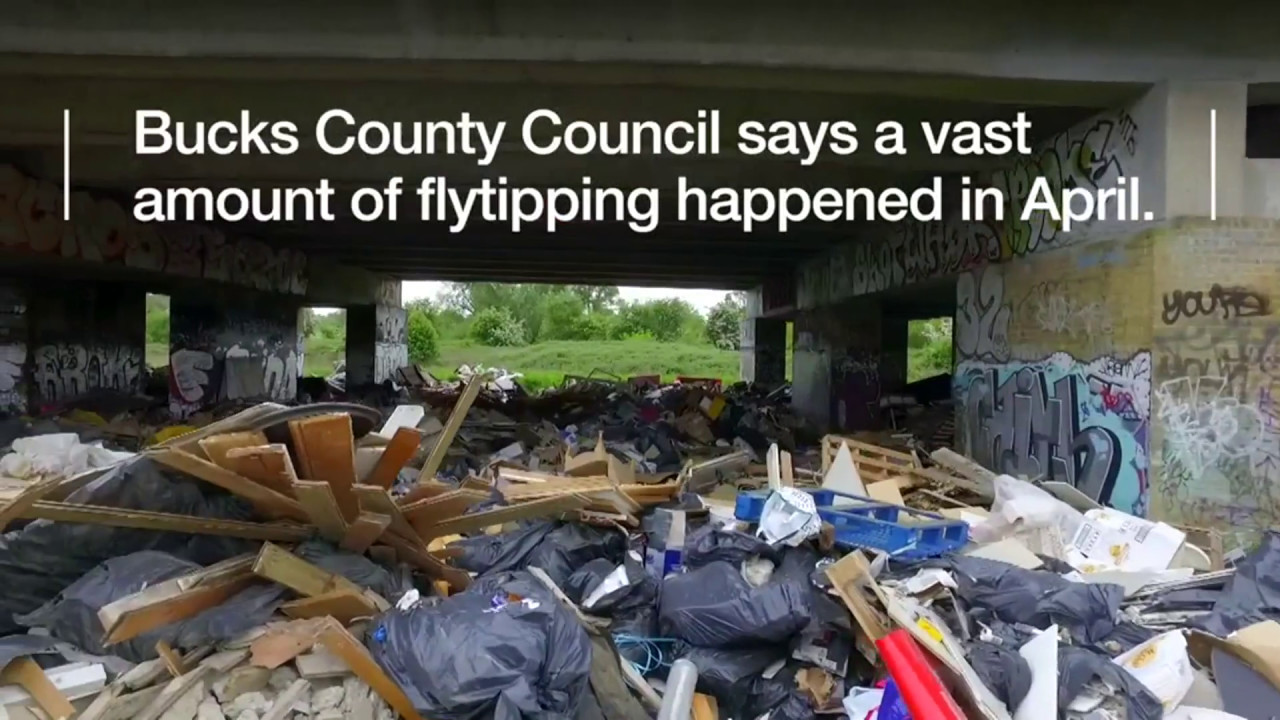 Six hundred tonnes of rubbish dumped under bridge - YouTube