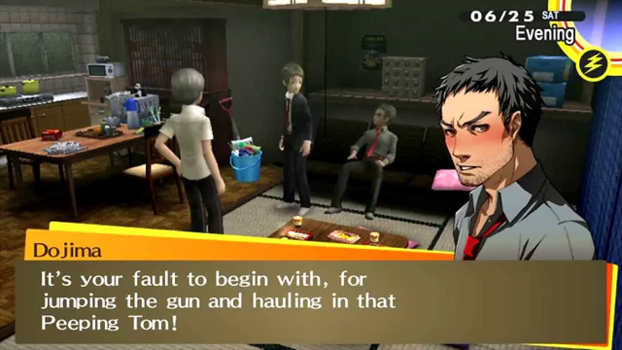 Persona 4 Golden Part 34 - Drunk Dojima - YouTube