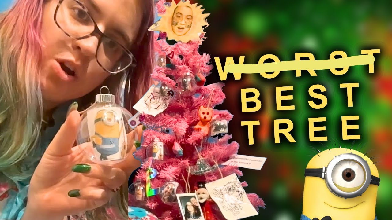 decorating our chaotic christmas tree - YouTube