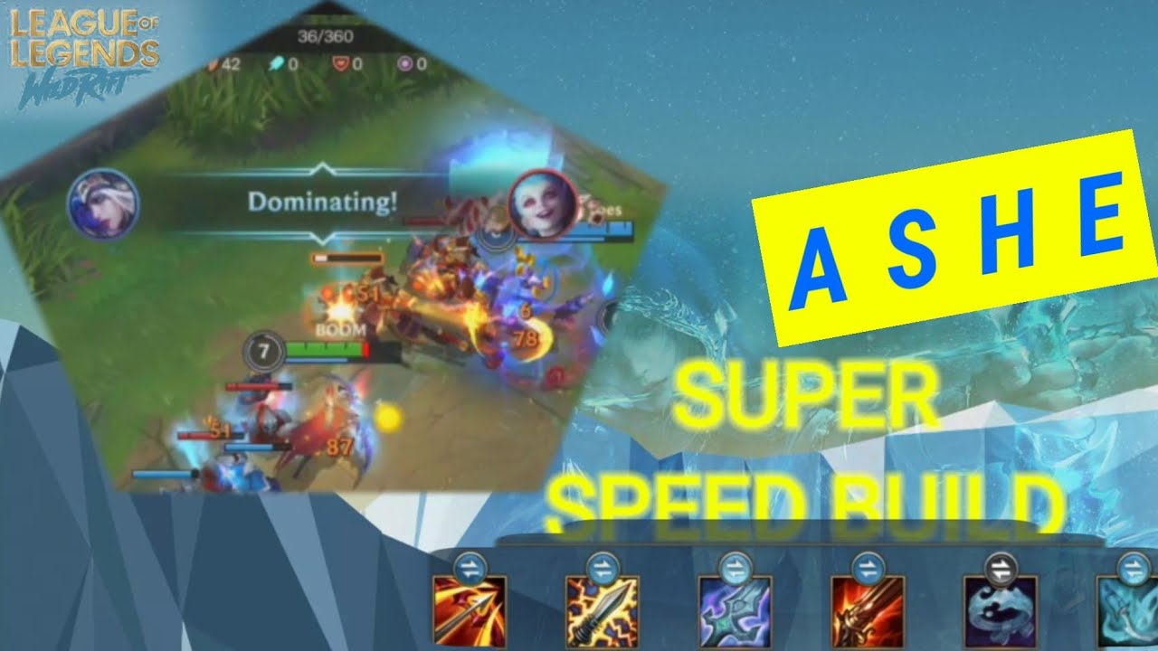 BEST ASHE ATTACK SPEED BUILD!!! Wild Rift Gameplay - YouTube