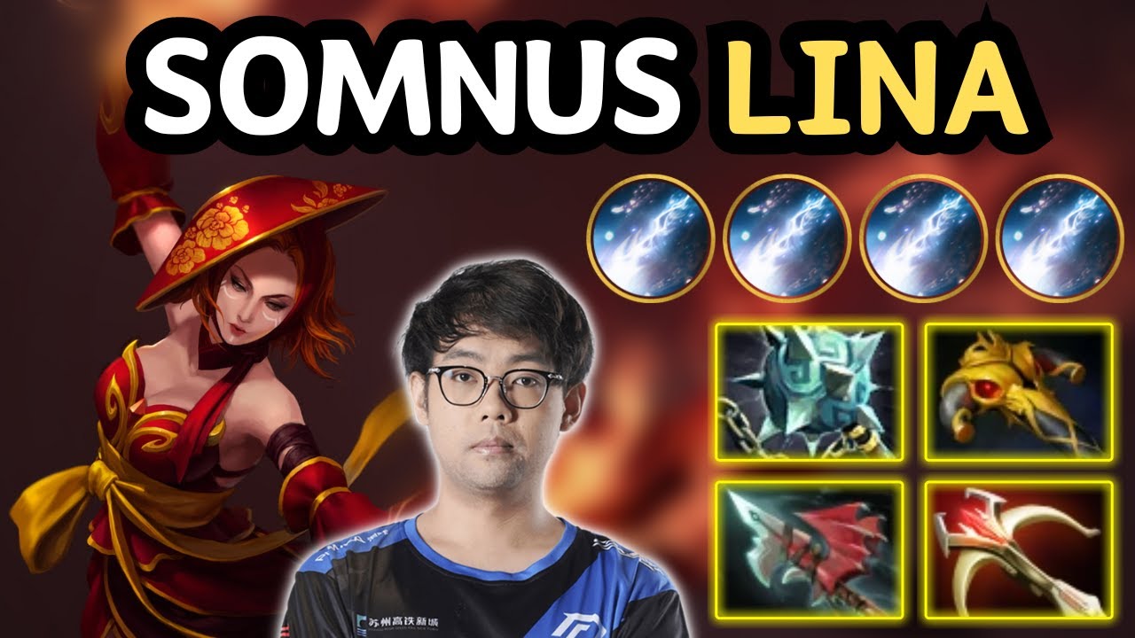 🔥 7.35d LINA Mid Physical Build By SOMNUS 🔥 Insane Damage By SOMNUS ...