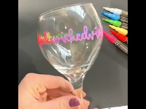 How to Hand Letter on Glass with Wine Markers - YouTube