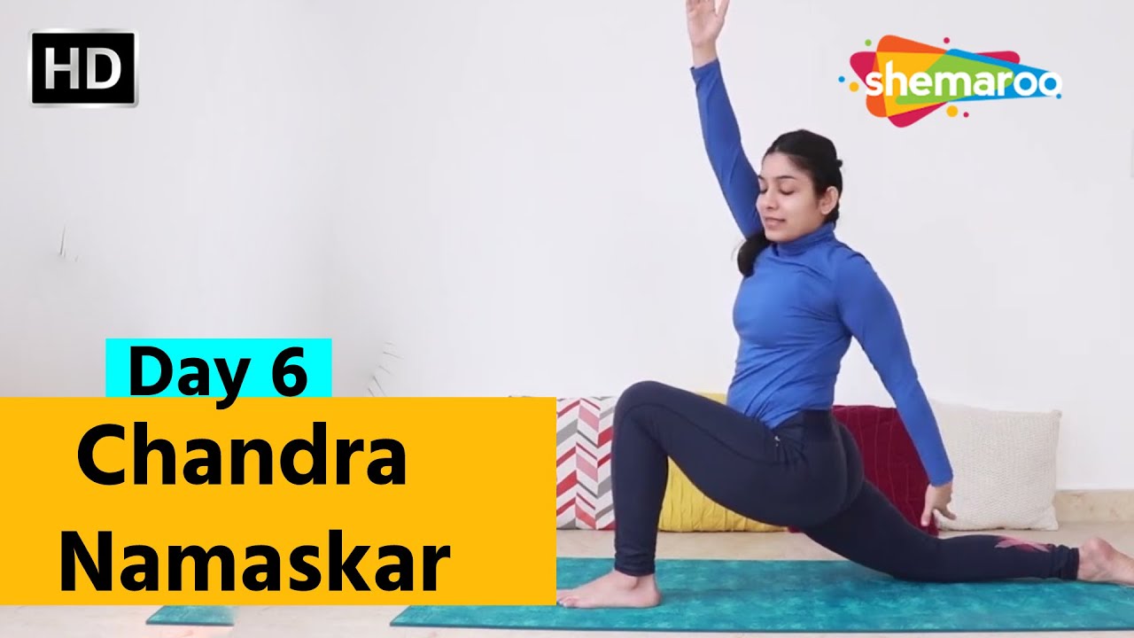 Day 6 Chandra Namaskar Step by Step | Daily Yoga Routine | Yoga Asanas ...