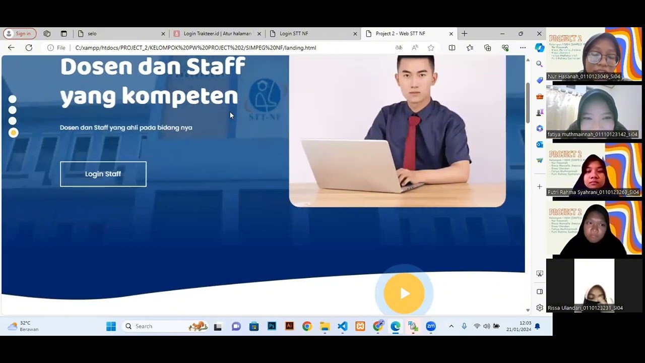 SISTEM INFORMASI PEGAWAI STT NF_ PROJECT 2_ KELOMPOK 1 - YouTube