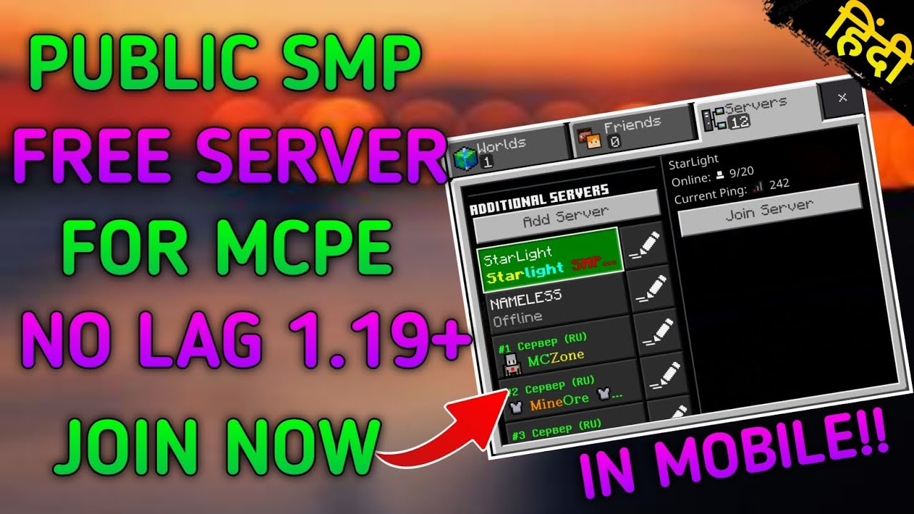 Mcpe Free Public SMP Server Minecraft Pocket Edition 1.19 (For All Pe ...