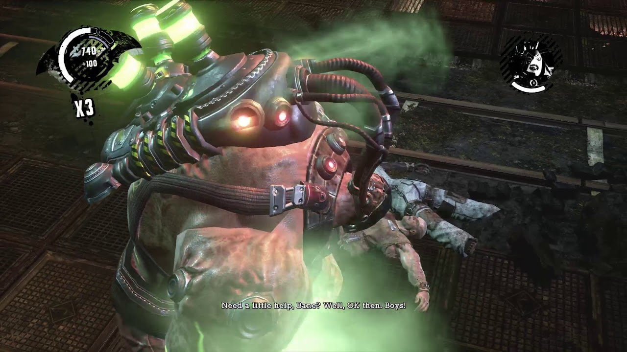 Batman: Return to Arkham Asylum - Bane defeated (hard) - YouTube