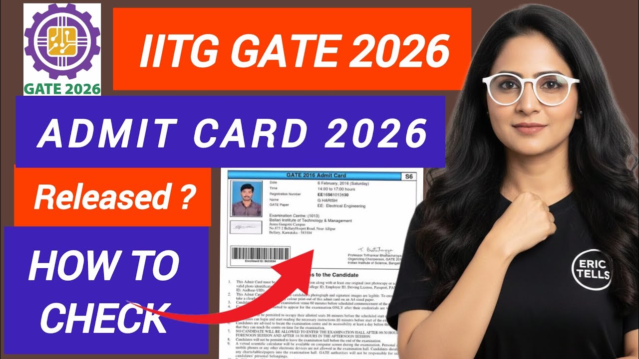 gate 2026 admit card | iitg gate hall ticket 2026 - YouTube