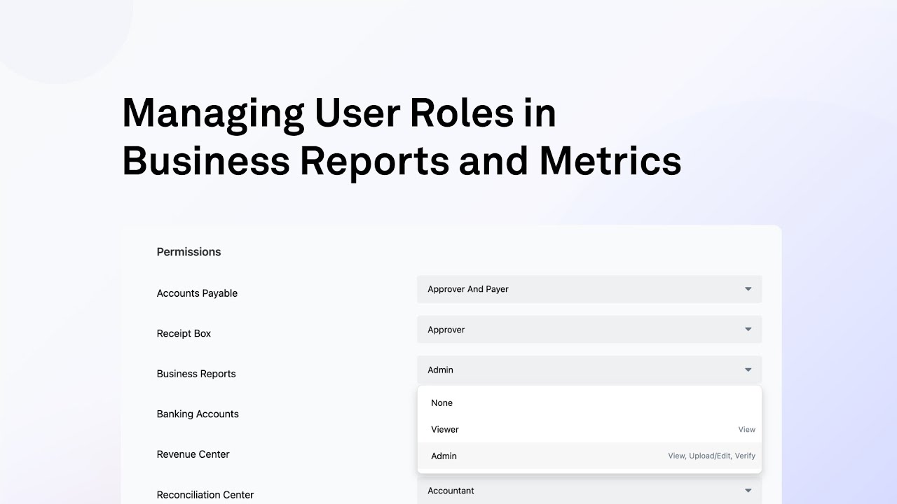 Managing User Roles in Business Reports and Metrics - YouTube