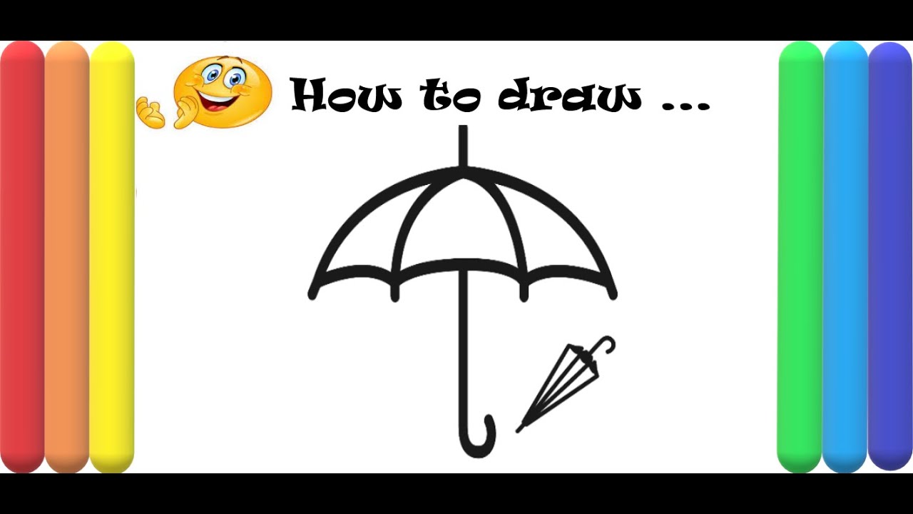 How to draw umbrelas/Como dibujar paraguas - YouTube