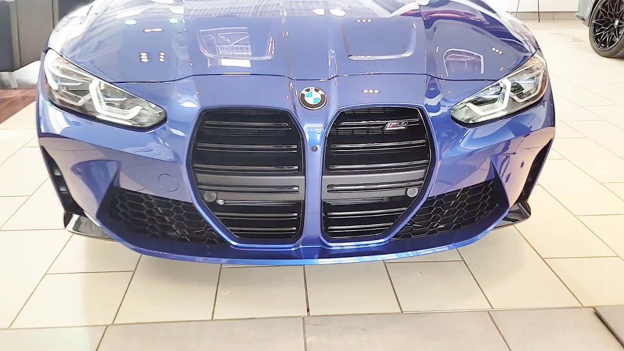 2021 BMW G82 M4 Competition Portimao Blue Metallic on Silverstone/Black ...