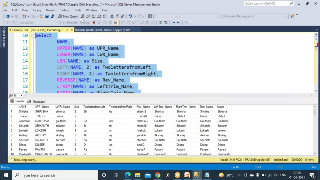 SQL Server Telugu String functions EP-27 - YouTube