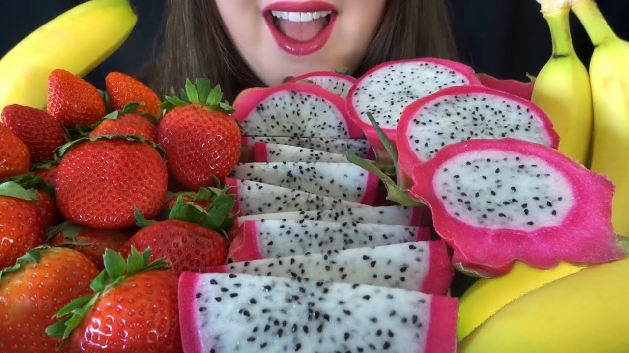 HEALTHY EATING ASMR Fruit Platter - SATISFYING Crunchy & Juicy Sounds ...