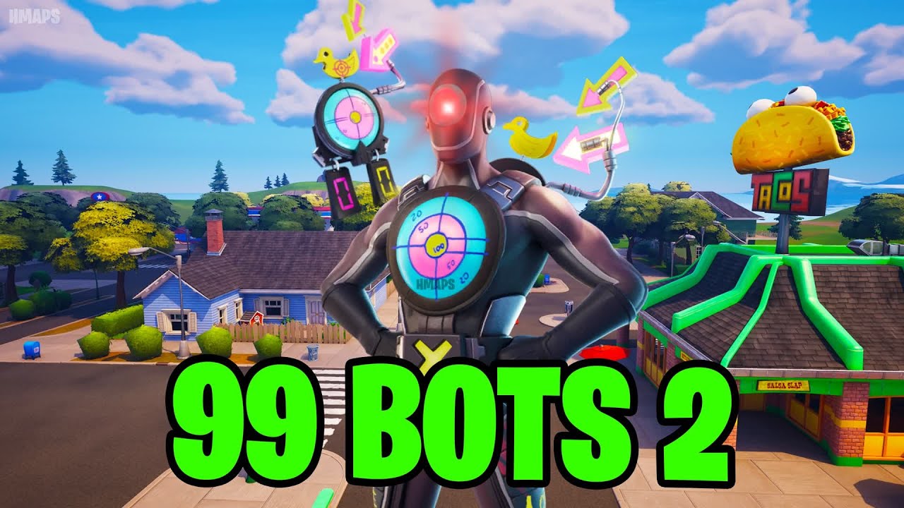 99 BOTS 2 MAP FORTNITE CREATIVE - FIND SECRET KEYCARD CODE ...
