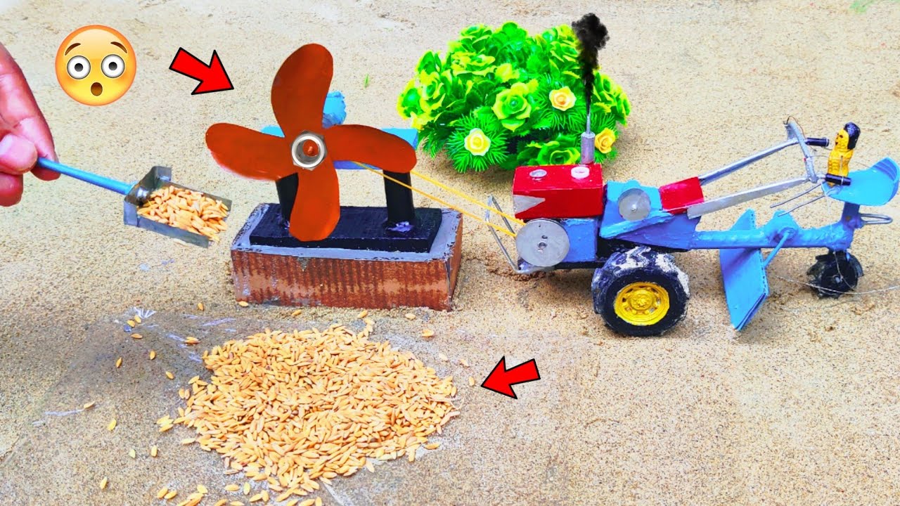 diy tractor fan wheat cleaning machine mini science project | KeepVilla ...