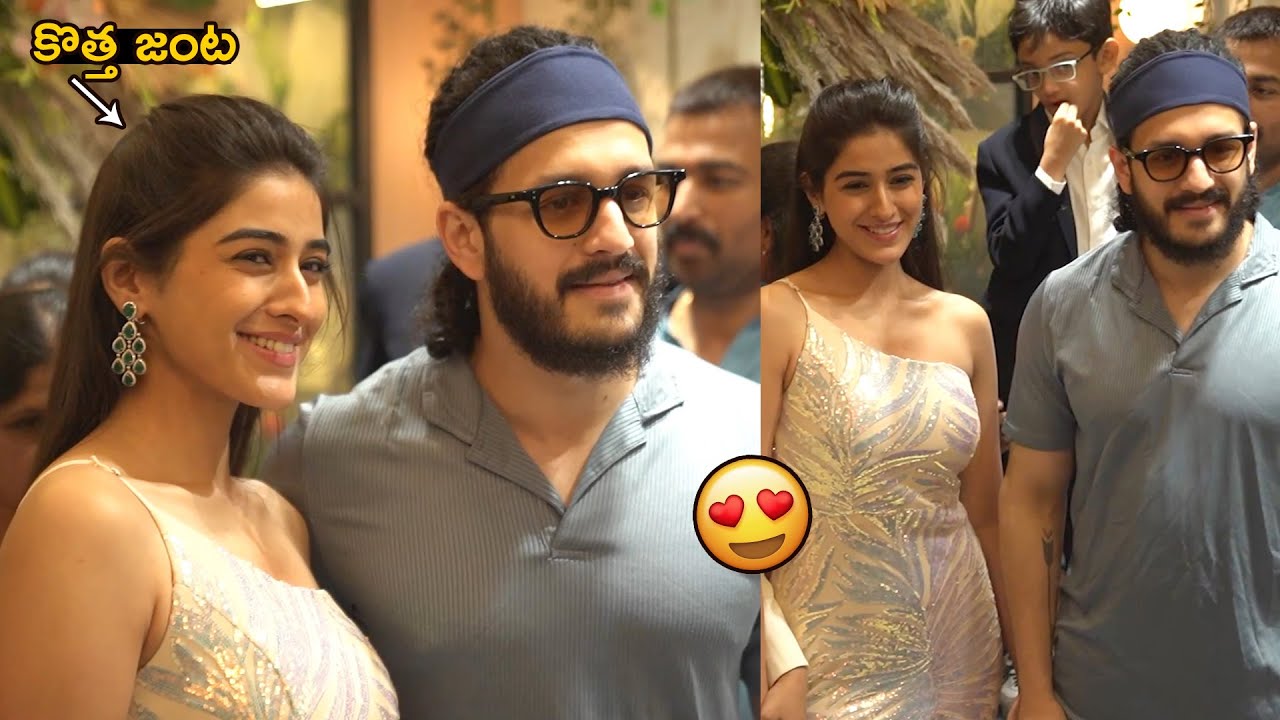 Akhil Akkineni & Sakshi Vaidya Visuals at NVI Salon and Spa Opening ...