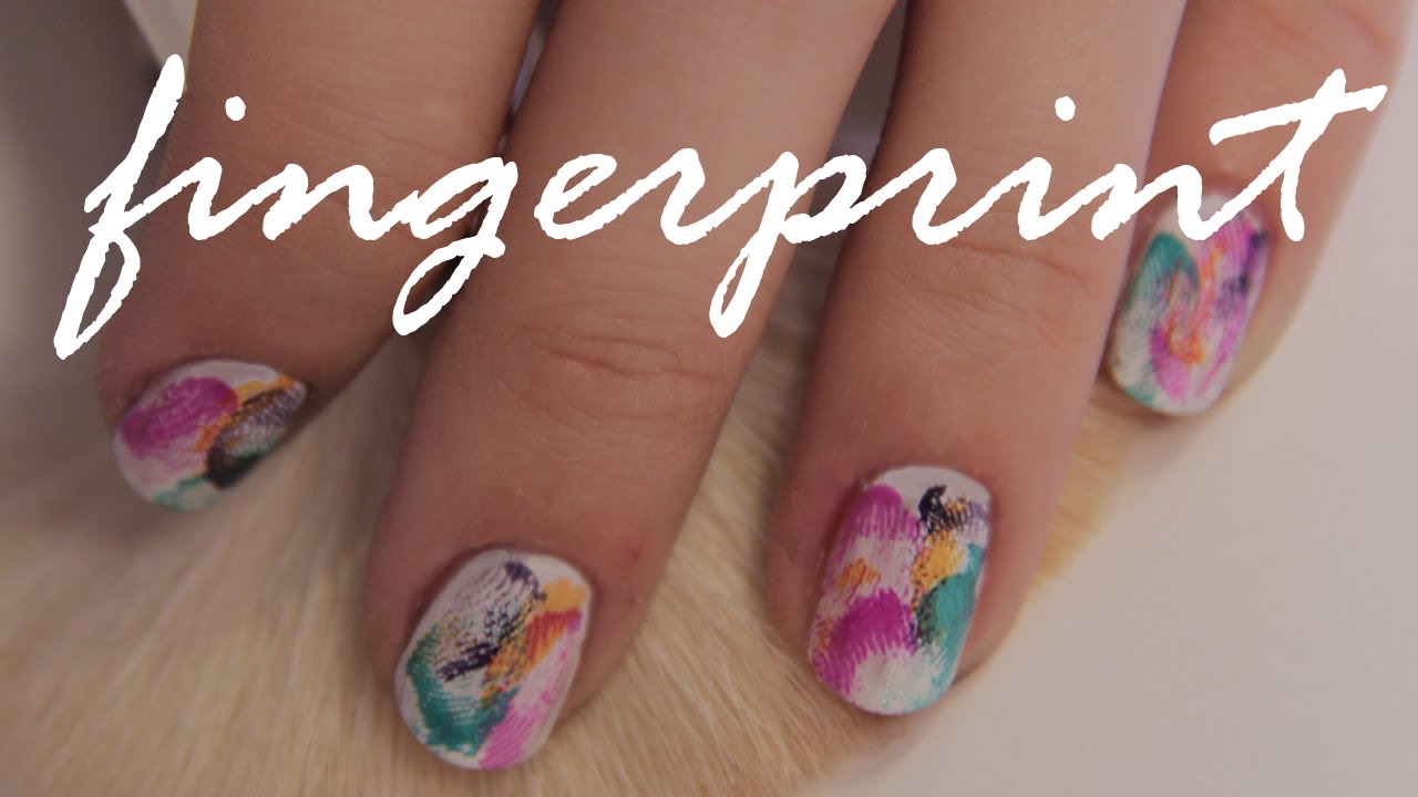Fingerprint Nails (Nail Polish Art Tutorial) - YouTube