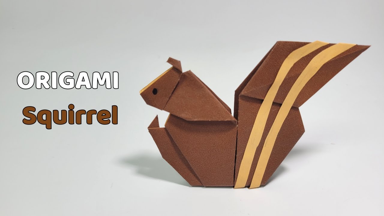 Origami squirrel/ paper folding craft/ easy DIY tutorial - YouTube