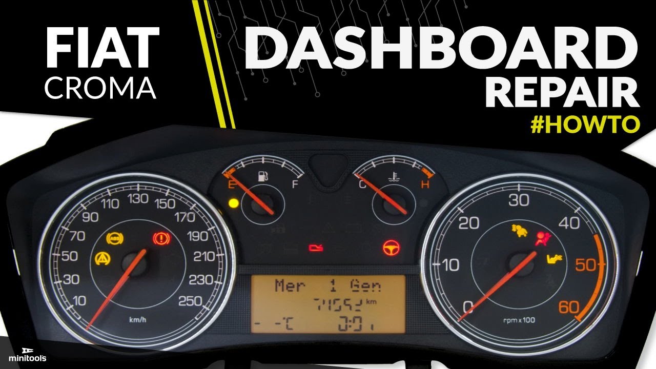 Fiat Croma instrument cluster repair – LCD display replacement - YouTube