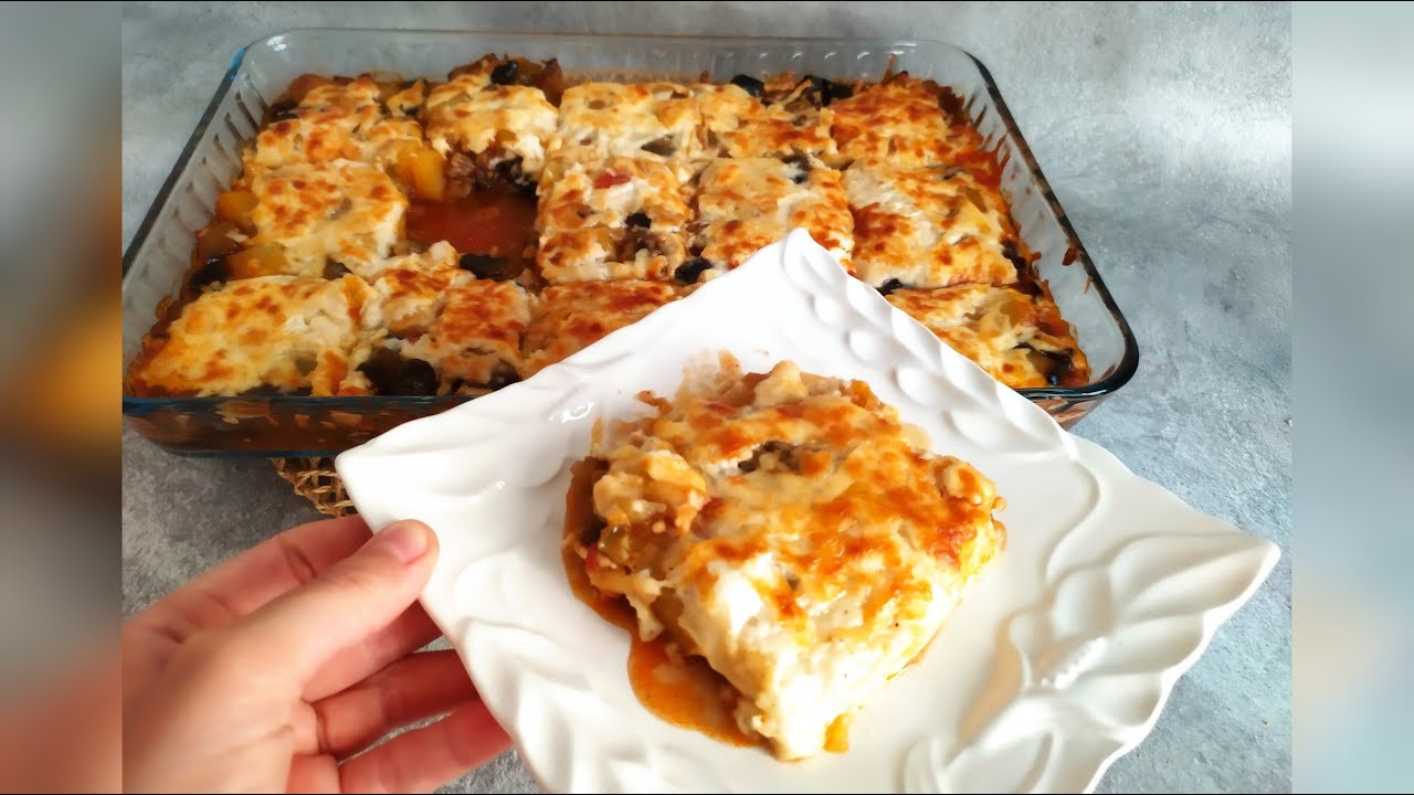 BEŞAMEL SOSLU PATLICAN GRATEN TARİFİ 💯 🤩 Etsiz Patatesli Patlıcan ...