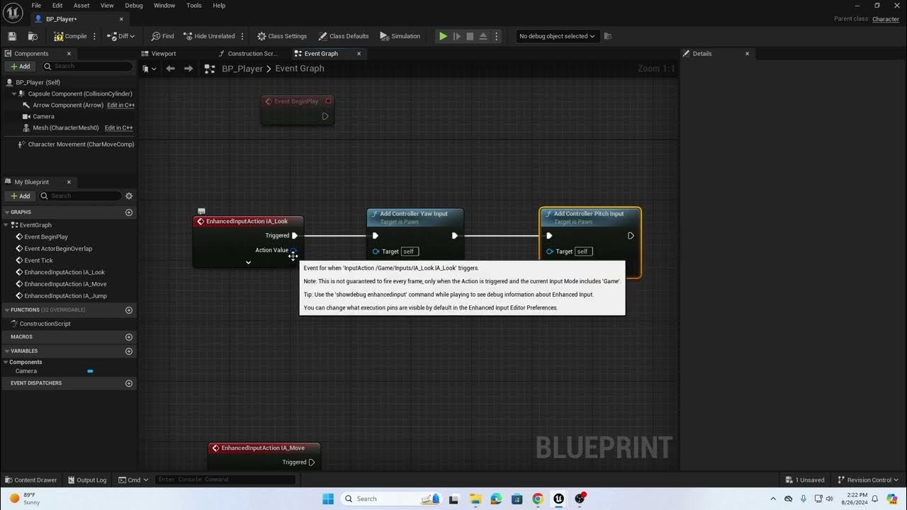 UE5 First Person Game Character Blueprint and Camera Look Setup - YouTube