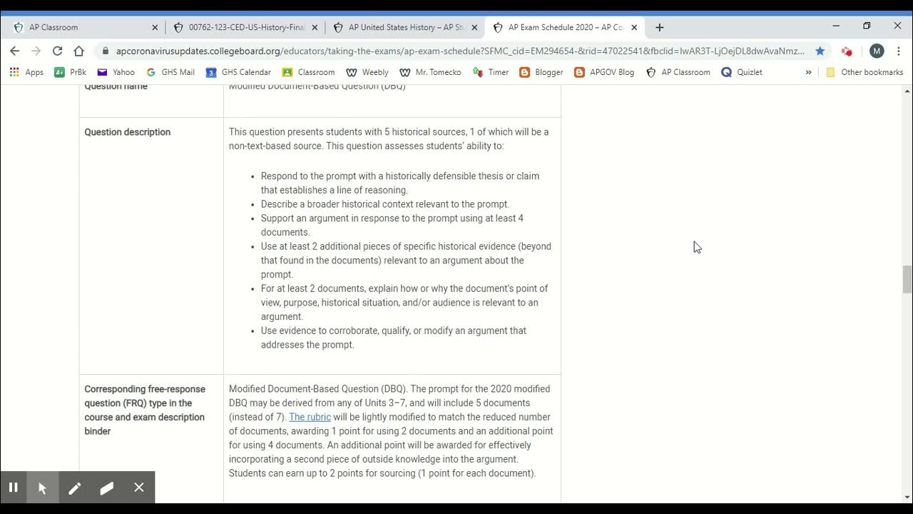 APUSH Exam Overview & DBQ Review - YouTube