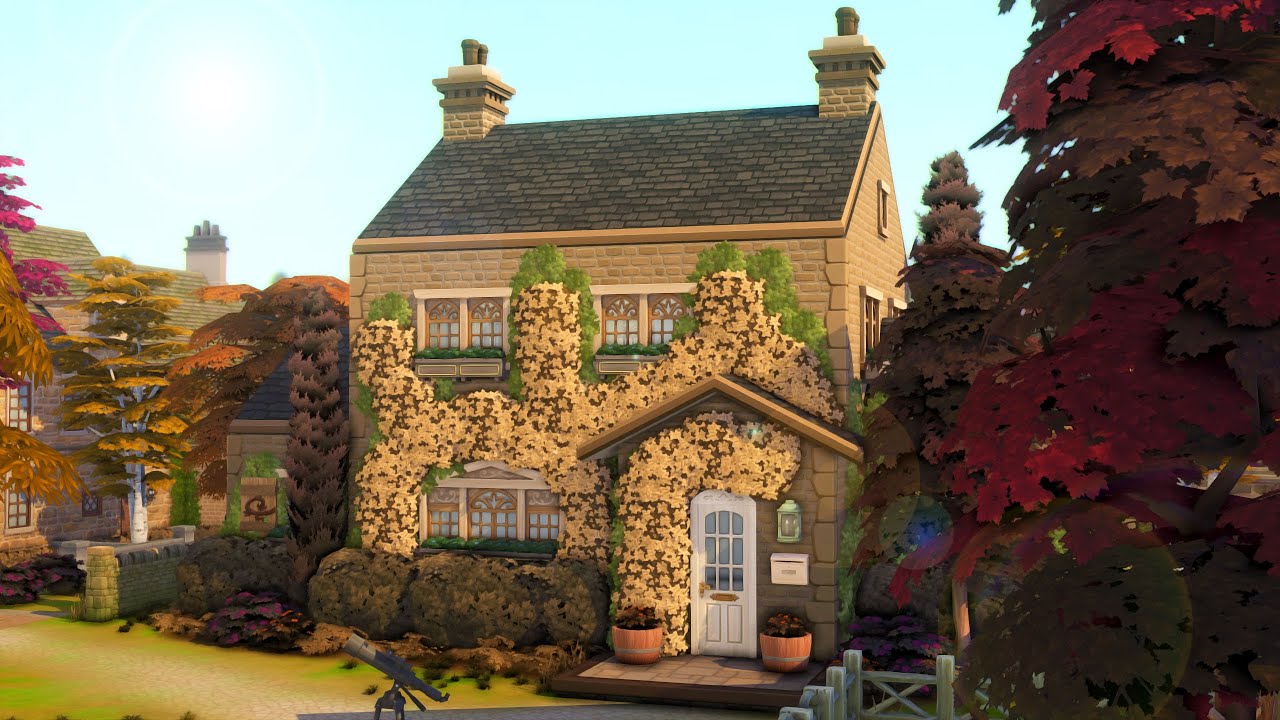 Autumn in an English village 🍂 (Sims 4 Speed Build) - YouTube