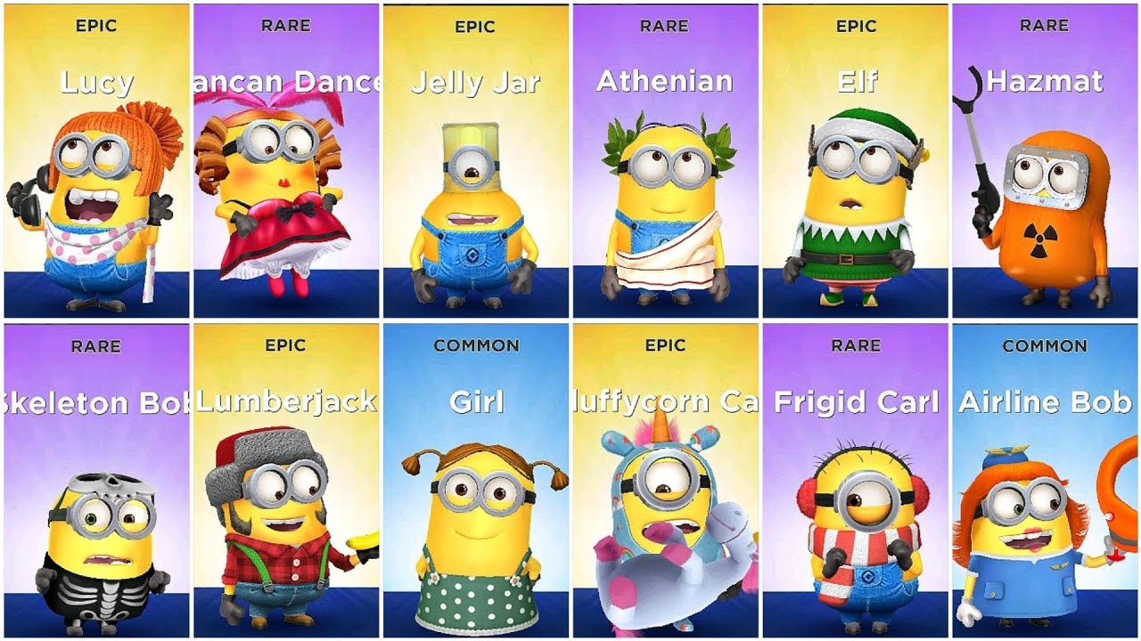Minion Rush Lucy VS Cancan Dancer VS Jelly Jar Vs Athenian VS Elf VS ...