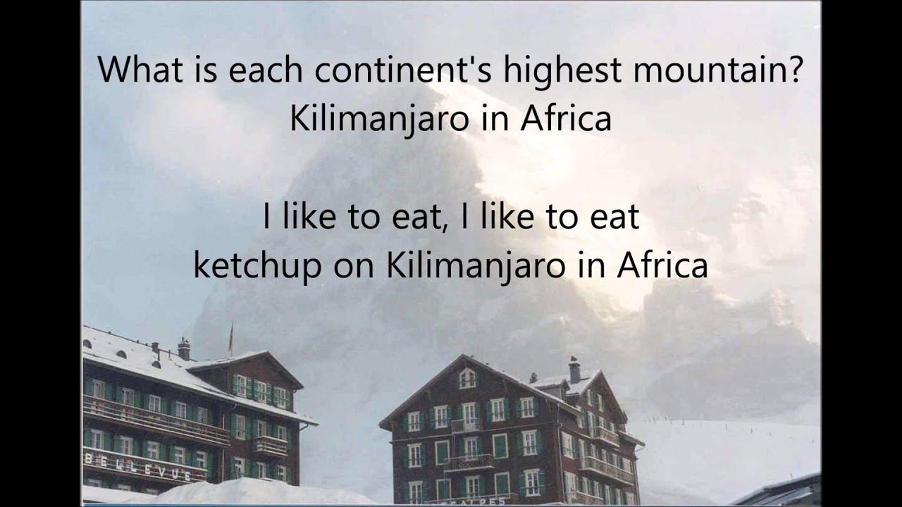 CC Cycle 1 Week 15 Science song - Each continent's highest mountain - YouTube