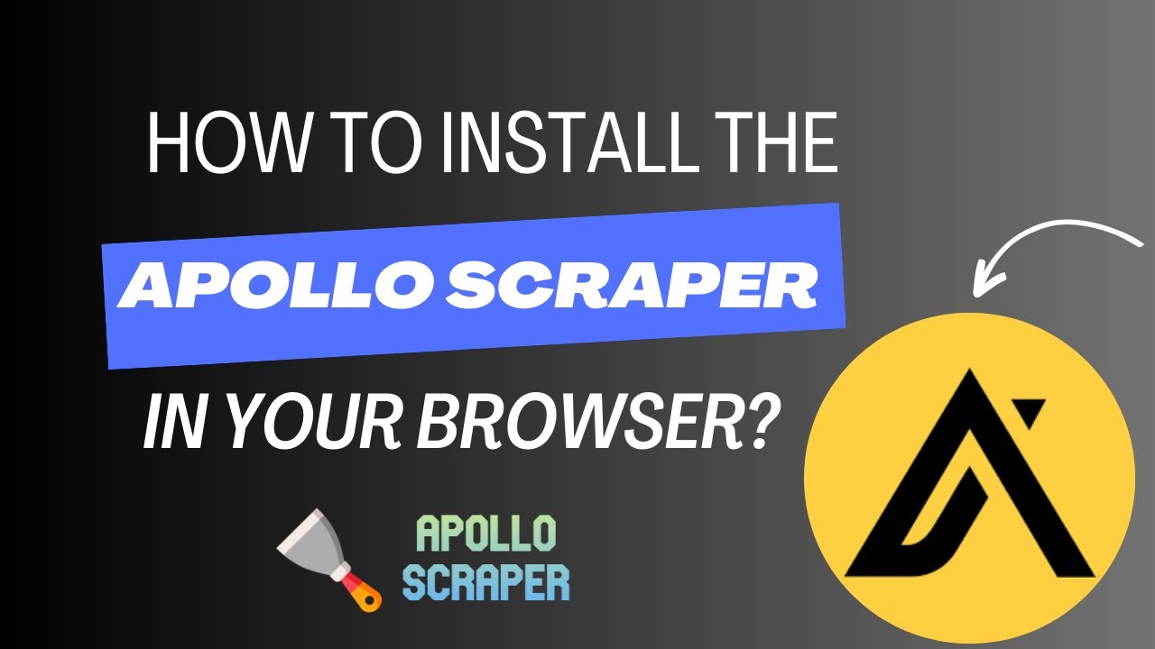 How to install the apollo scraper tool saas version in your browser. - YouTube