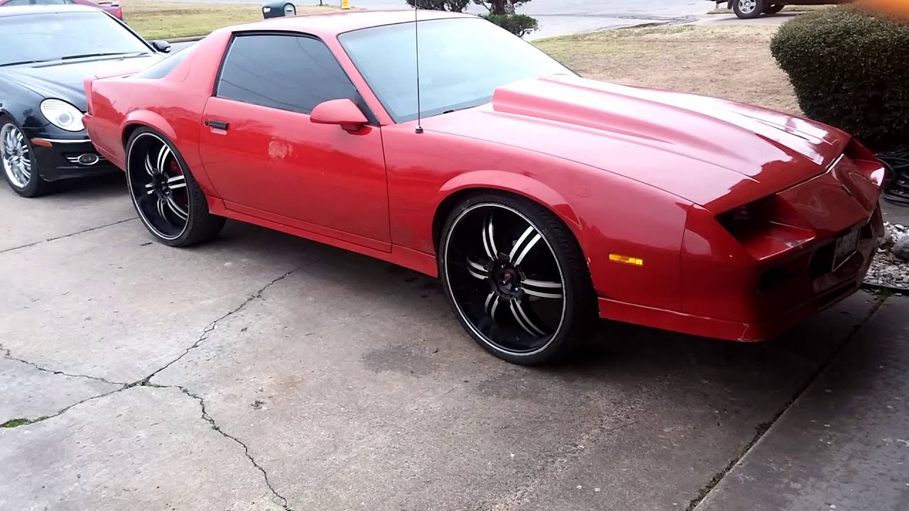 Installing massive 24 inch rims on my 84 Camaro Z28 - YouTube