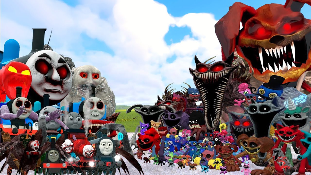 All Thomas Train Vs All Smiling Critters Poppy Playtime Chapter 3 In ...