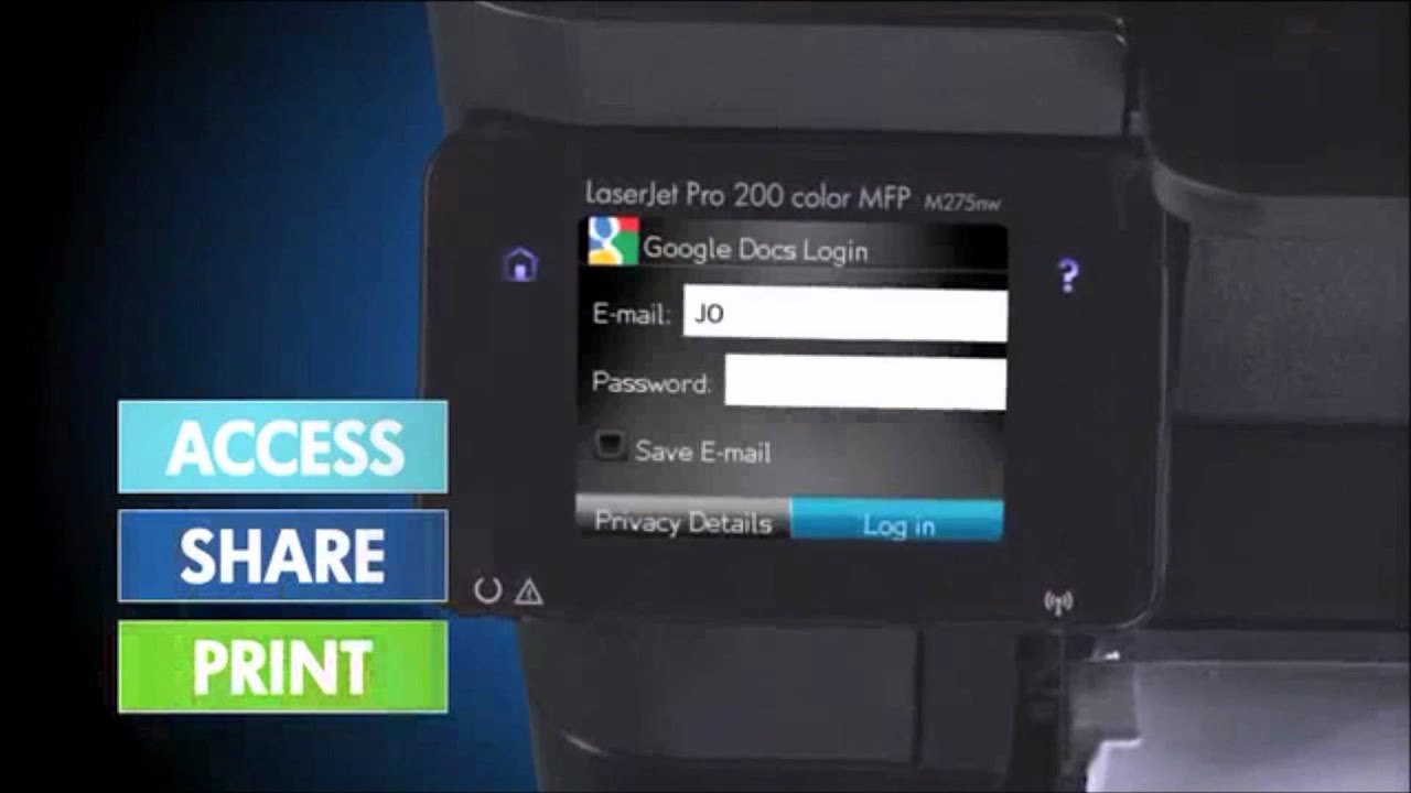Hewlett Packard Color TopShot LaserJet Pro - M275 ePrint - YouTube