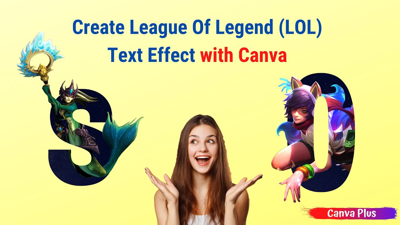Create League Of Legend (LOL) Text Effect | Canva Plus | Canva tutorial ...