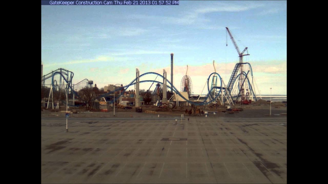 Cedar Point 2013: GateKeeper Construction Time Lapse (Week 29: 2/18/13 ...
