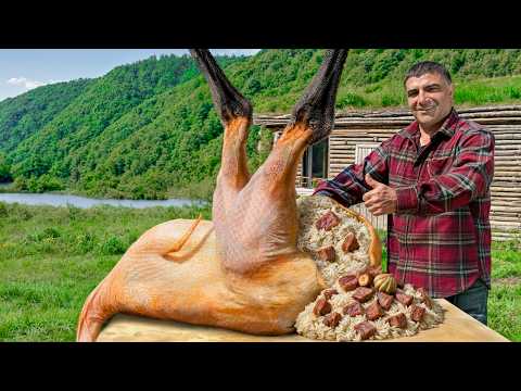 Cooking Ostrich in the Village! The Most TENDER Meat Ever?