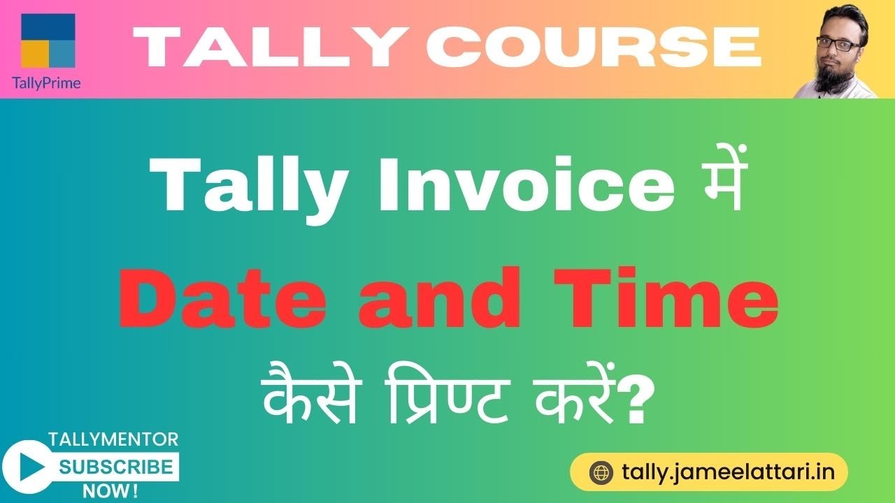 How to Print Date and Time in Tally Prime Invoice #tallymentor # ...