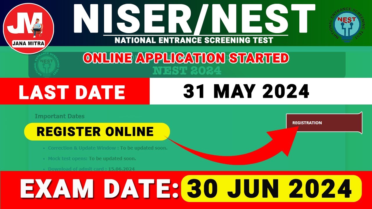 NEST/NISER 2024 ONLINE APPLICATION FORM APPLY (How to apply) easy steps, detail explained - YouTube